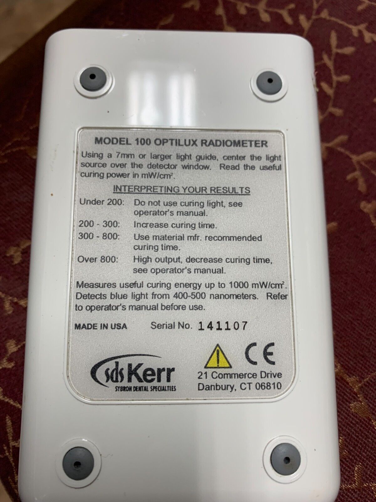 Optilux Dental Curing Radiometer Model 100 – GotaHaveItDental