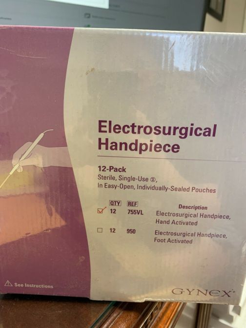 GYNEX Box of 12 Single-use hand activated Electrosurgical Handpiece ...