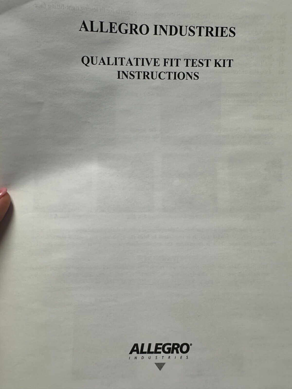 ALLEGRO 2040 Qualitative Fit Test Kit – GotaHaveItDental