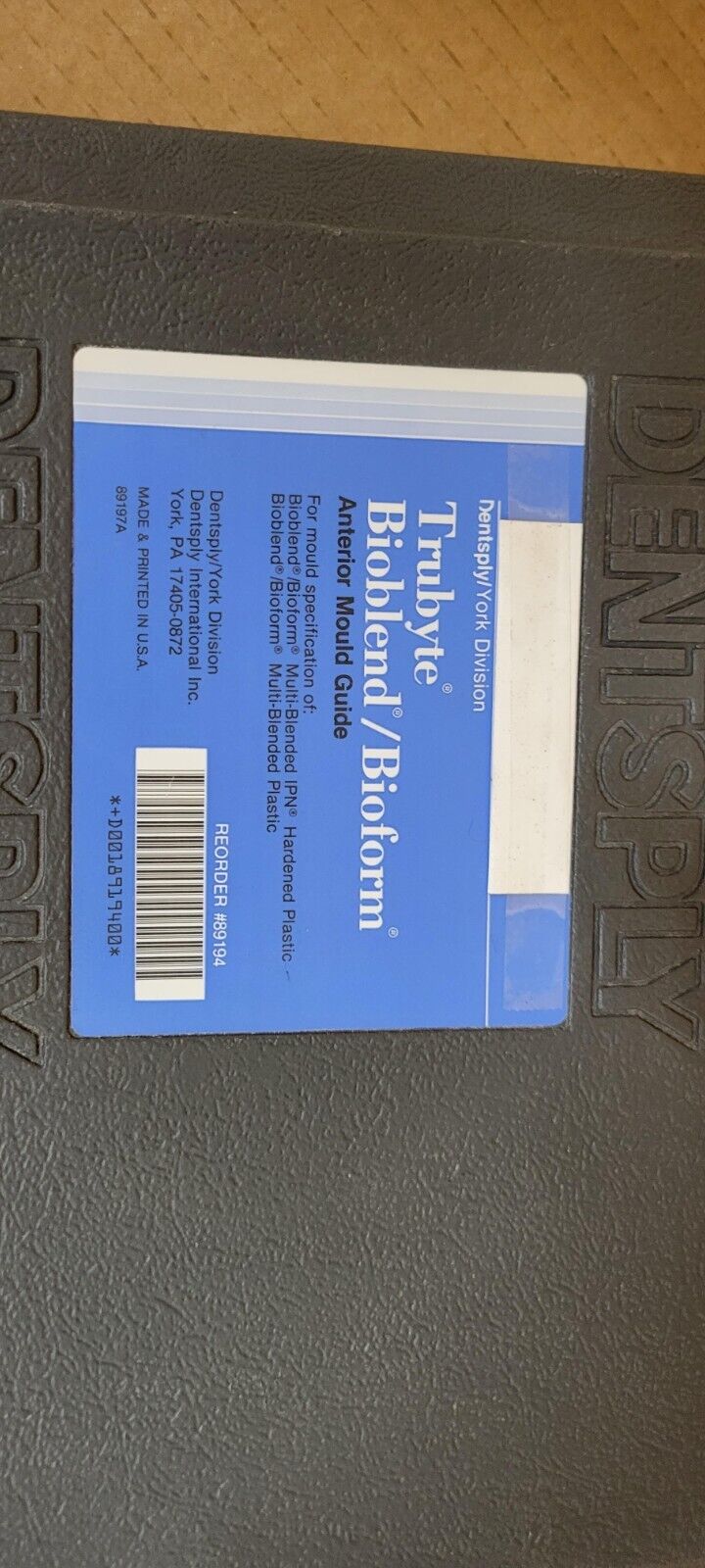 Dentsply TRUBYTE BioBlend/BioForm ANTERIOR MOULD GUIDE – Expanded Set ...