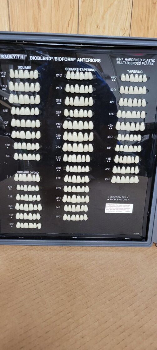 Dentsply TRUBYTE BioBlend/BioForm ANTERIOR MOULD GUIDE – Expanded Set ...