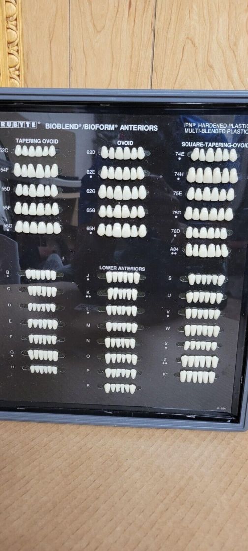 Dentsply TRUBYTE BioBlend/BioForm ANTERIOR MOULD GUIDE – Expanded Set ...