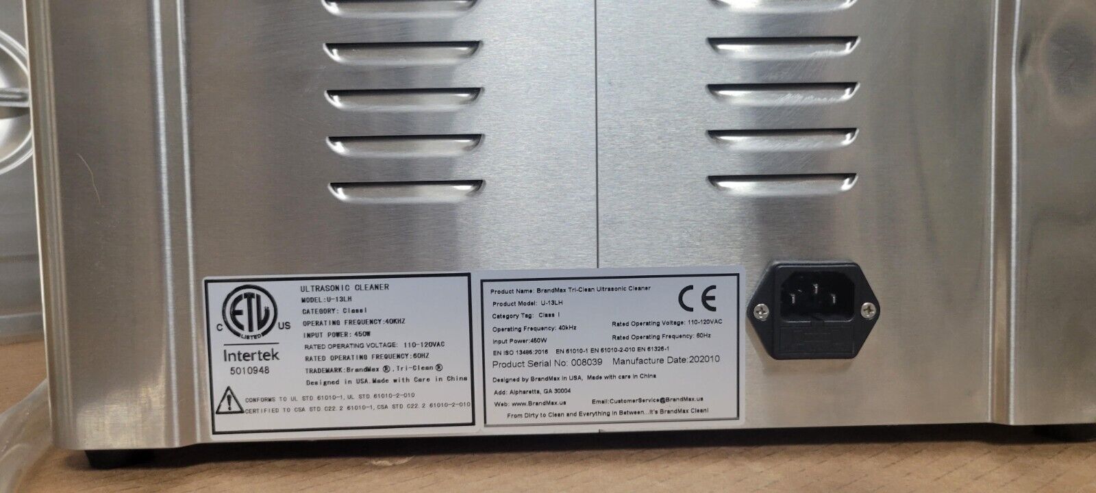 (NEW) BrandMax Tri-Clean U-13LH Ultrasonic Cleaner w/Cleaning Fluid ...