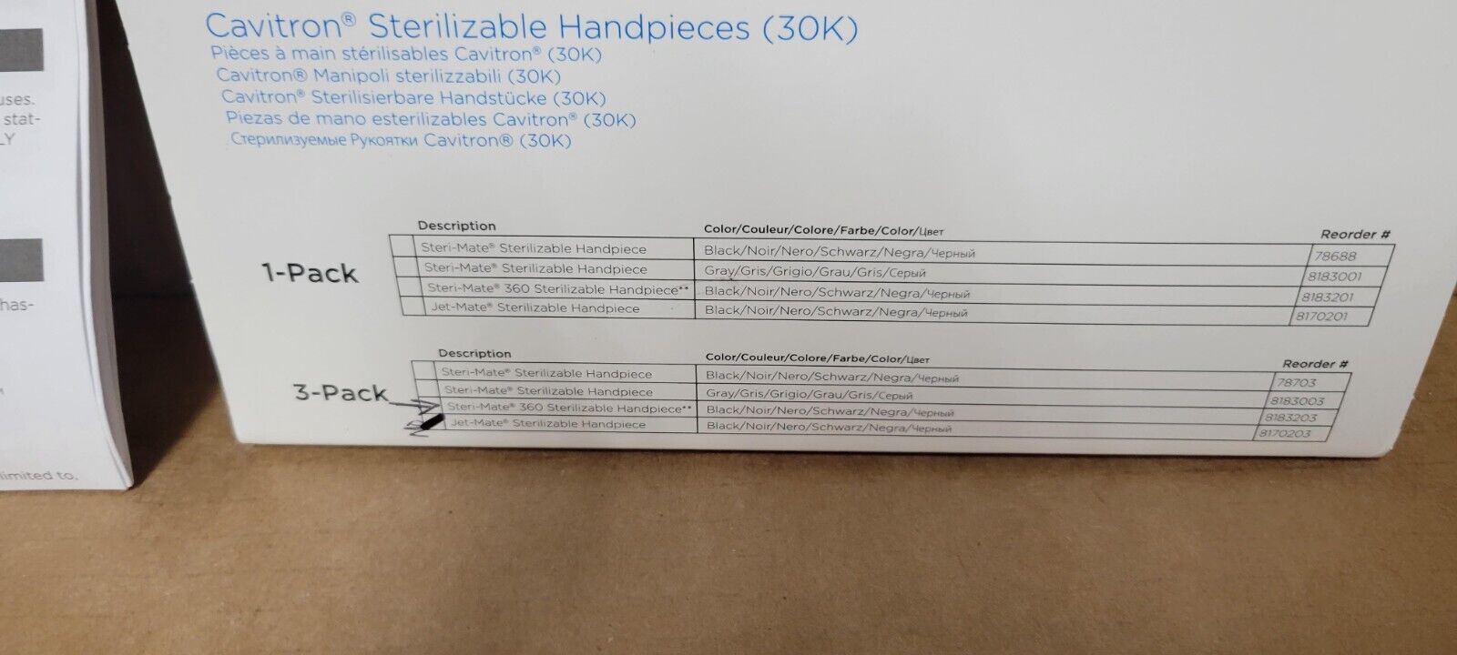 Dentsply Sirona STERI-MATE 360 (30K) Cavitron Handpieces – SET of 3 ...