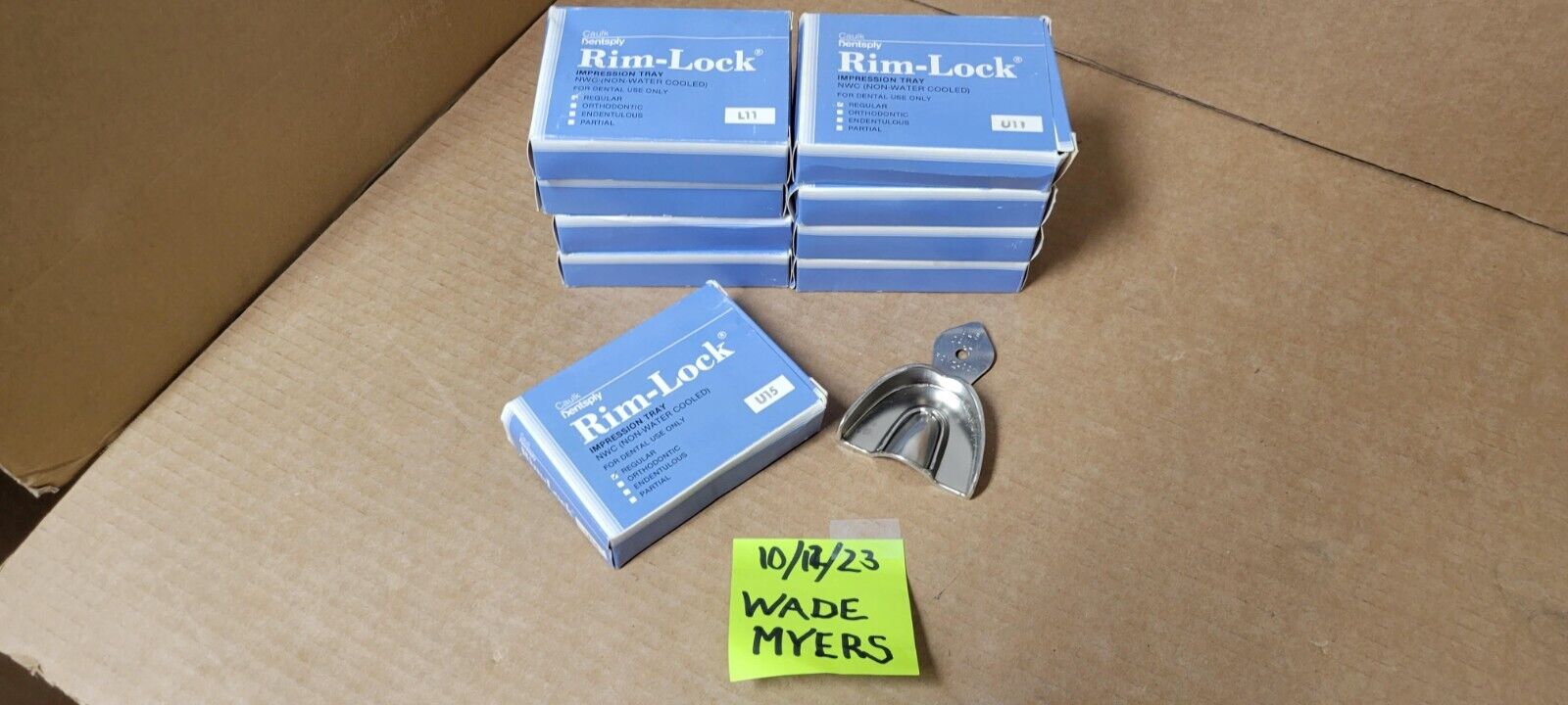 New Dentsply RIM-LOCK NWC Impression Trays – Lot of 9 – Caulk 101223 ...