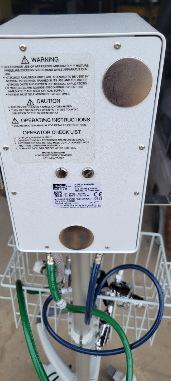 (Pre-owned) Parker Hannifin PORTER NITRONOX Mobile/Field Unit NOX ...