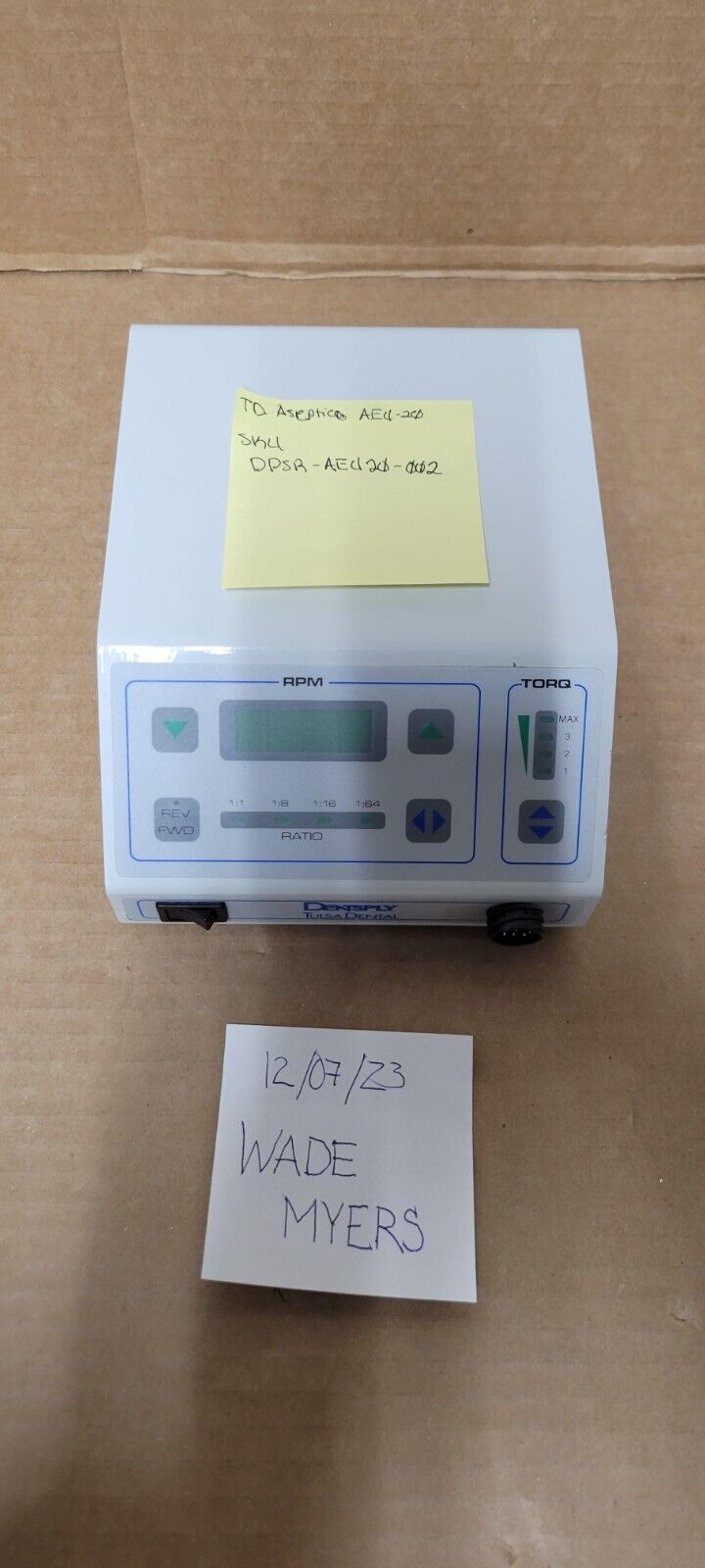 Dentsply/Tulsa ASEPTICO AEU-20 ENDO MOTOR SYSTEM – 12/07/23 ...